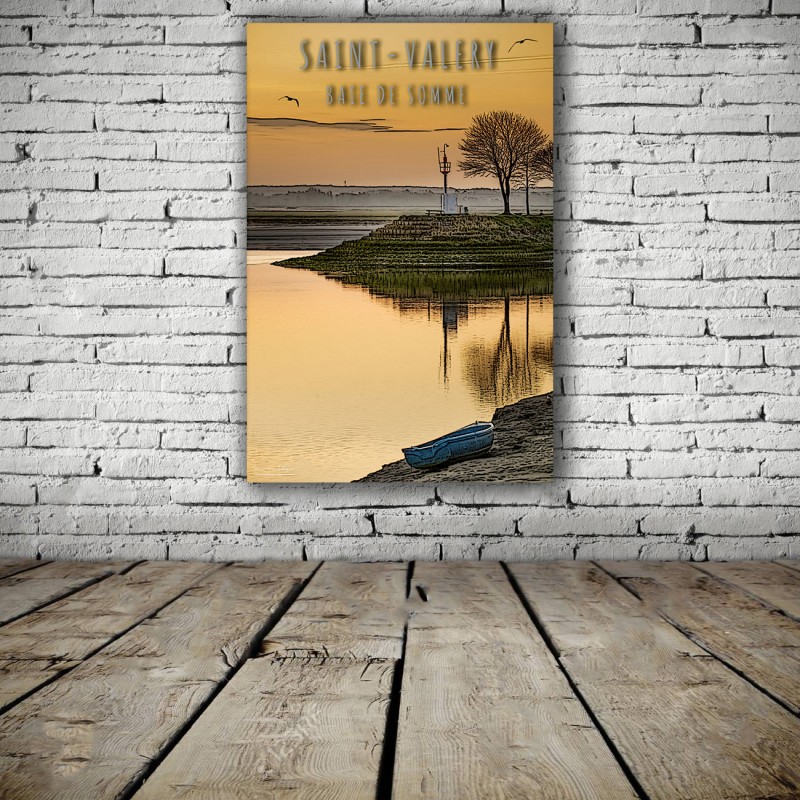 Saint Valery,baie de somme,nature,picardie,phare,barque,affiche,poster